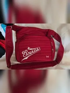 lug | Bags | Like New Lug Quilted Messenger Bag In Red With Go Canada ...